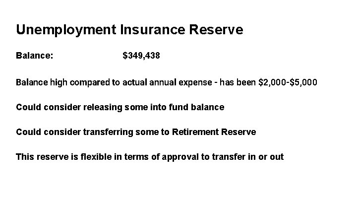 Review of Fund Balance and Reserves September 15