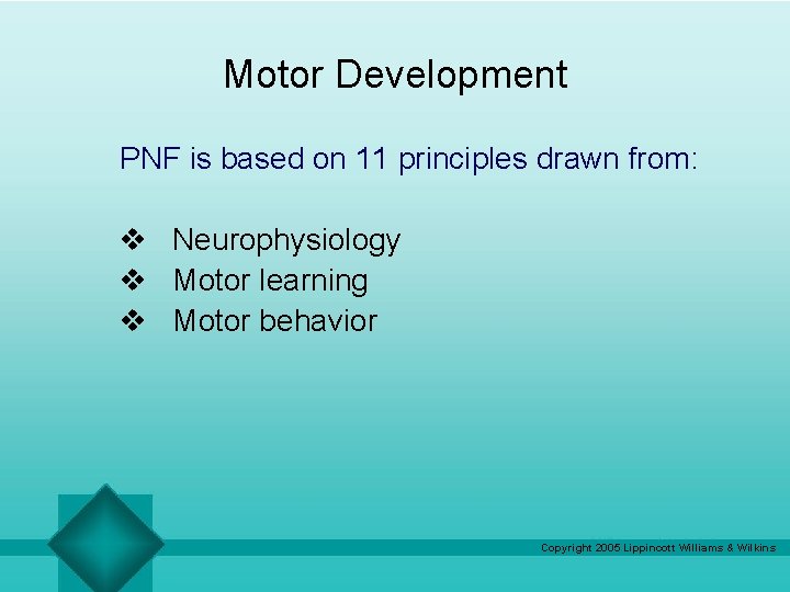 Chapter 16 Proprioceptive Neuromuscular Facilitation Copyright 2005 ...
