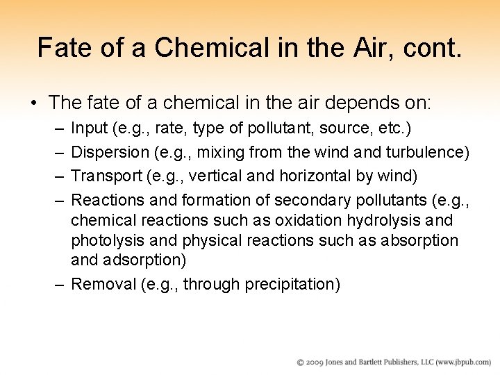 Chapter 5 Environmental Pollutants and Their Fate Pollutants
