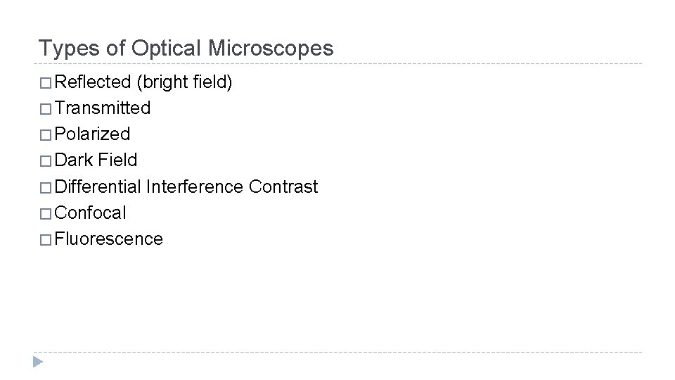 Lecture 2 Microscopy Introduction to Microscopy Cell Biology