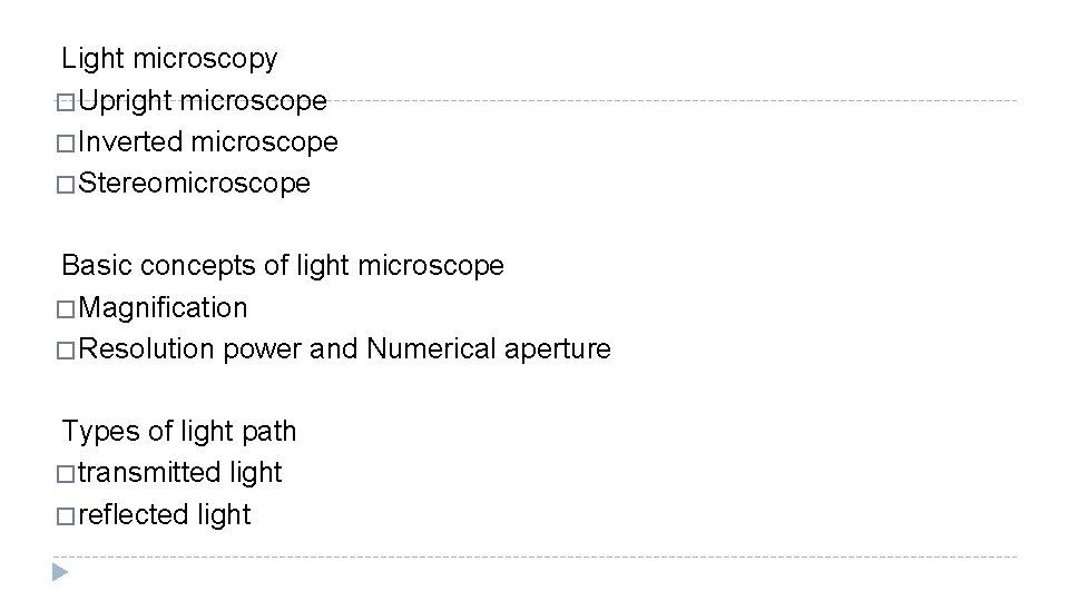 Lecture 2 Microscopy Introduction to Microscopy Cell Biology