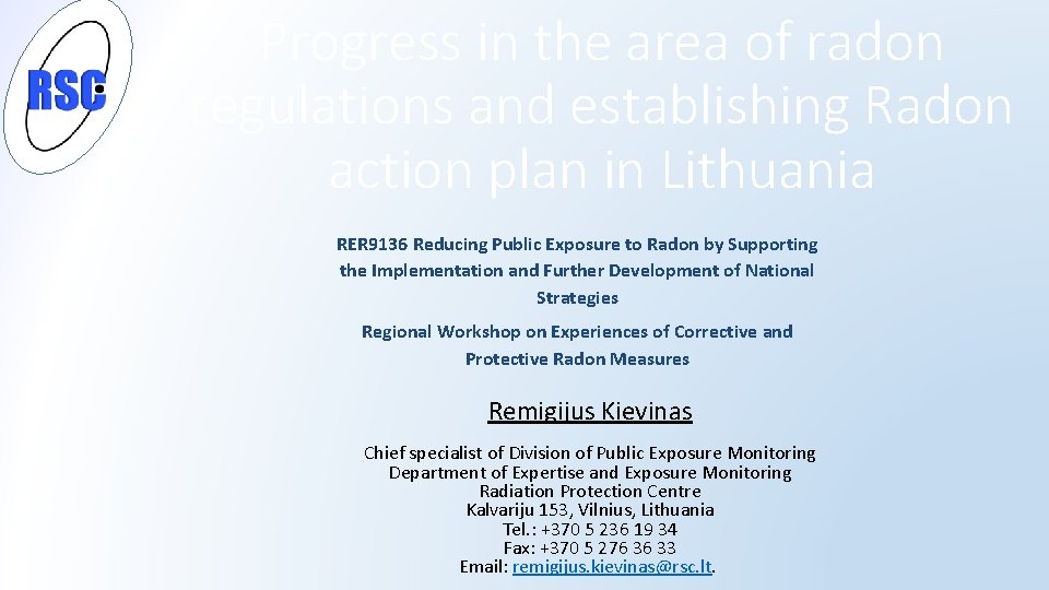 Progress in the area of radon regulations and