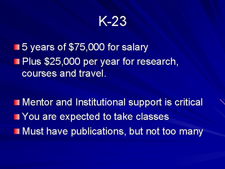 Career Development Awards Caroline Richardson MD Erik Lindbloom