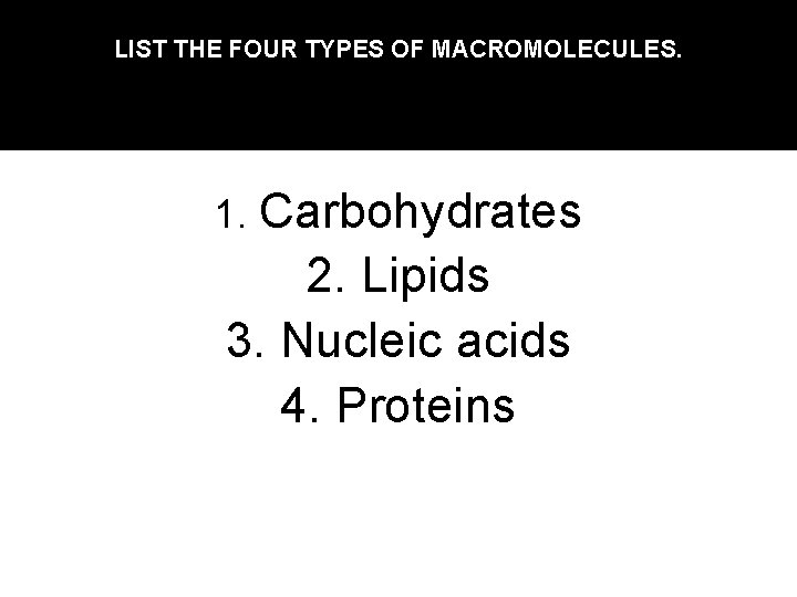 WATER CARBON CHEMISTRY AND MACROMOLECULES REVIEW HOW DOES