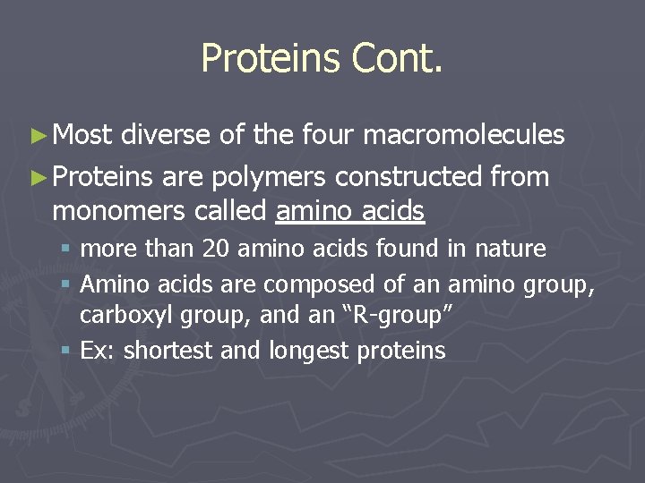 Carbon Compounds Section 2 3 Biology I Macromolecules
