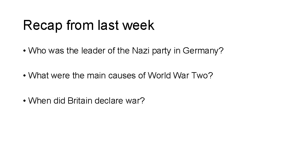 LO To create a timeline Vocabulary Check mass