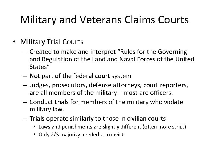 The Judicial Branch Chapter 18 Section 4 THE