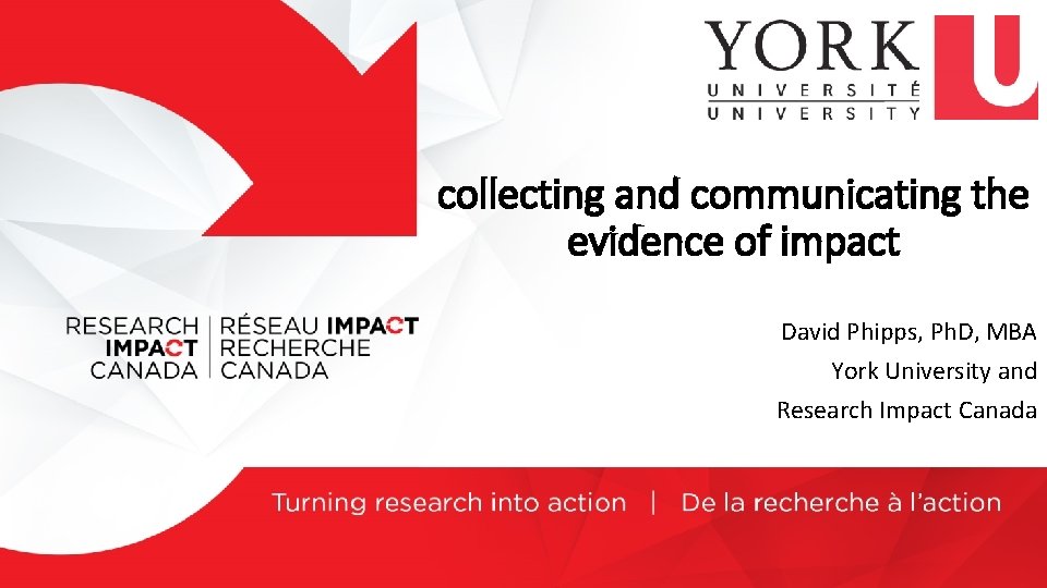collecting and communicating the evidence of impact David