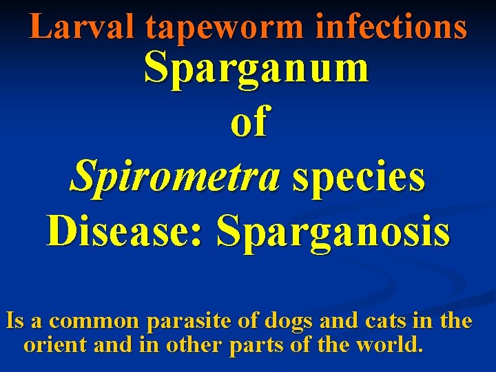 Diphyllobothrium latum n n n Final Host n