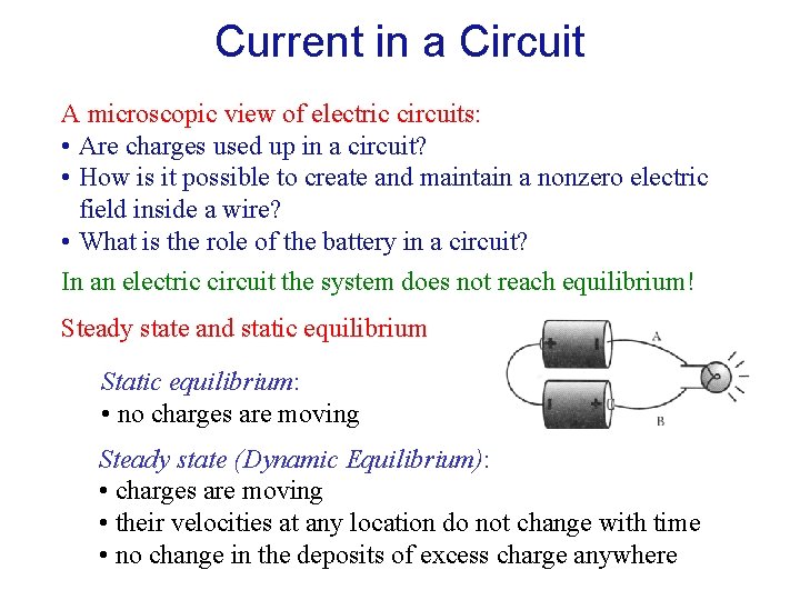 Chapter 19 A Microscopic View of Electric Circuits