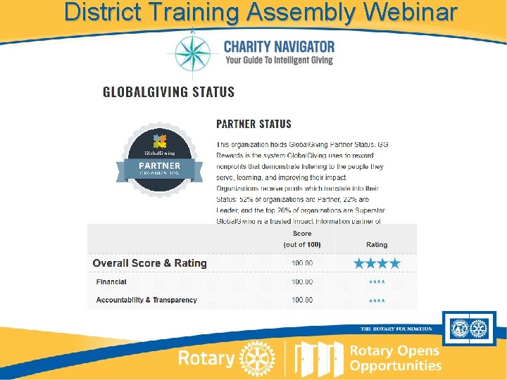 District Training Assembly Webinar STEWARDSHIP AND QUALIFICATION PDG