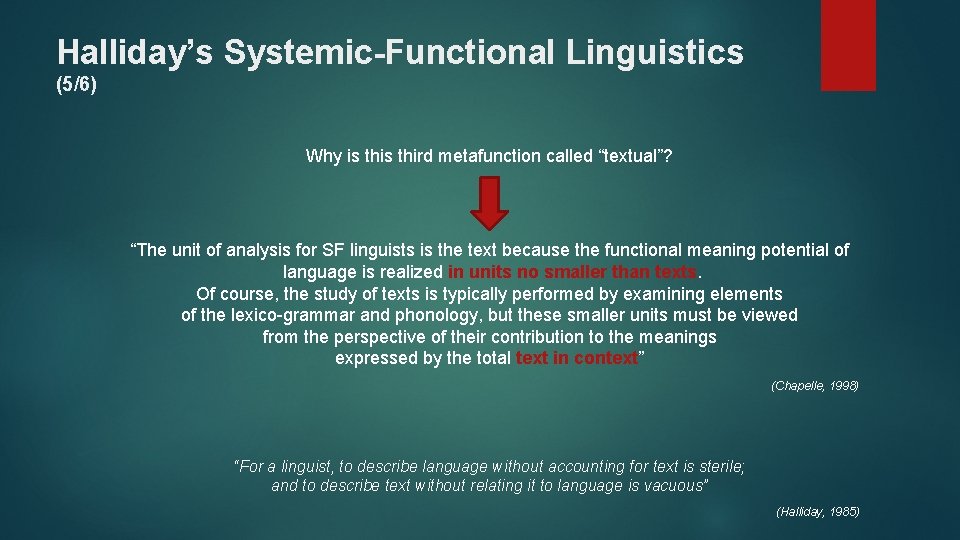 Discourse and register analysis approaches LESSON 6 Text