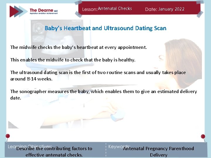 Antenatal Checks January 2022 Identify the importance of