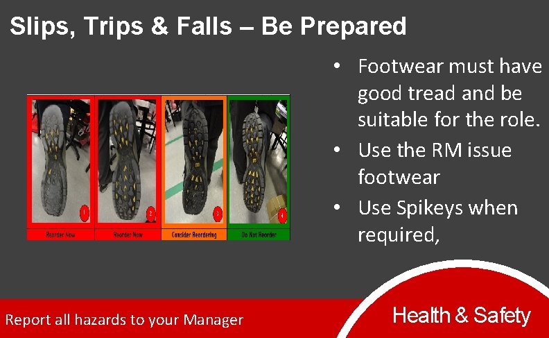 Slips Trips and Falls Dynamic Risk Assessment Look