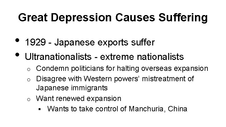 Japanese Expansion 1920 s and 1930 s Growth