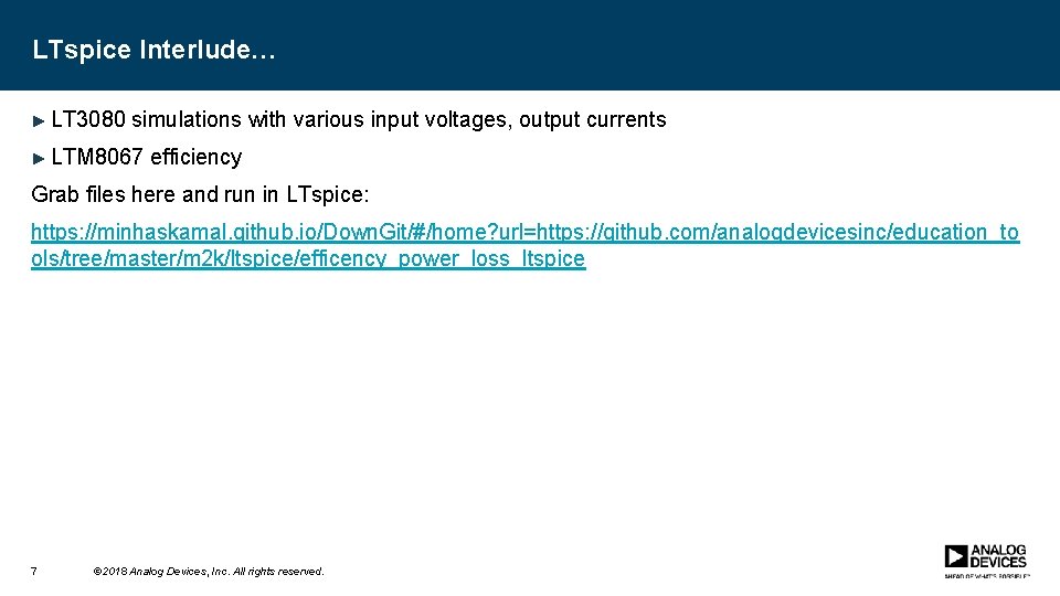 Handson Workshop Efficiency and Power Loss PRESENTED BY