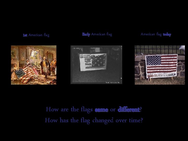 Understanding Goal American flags of the past have