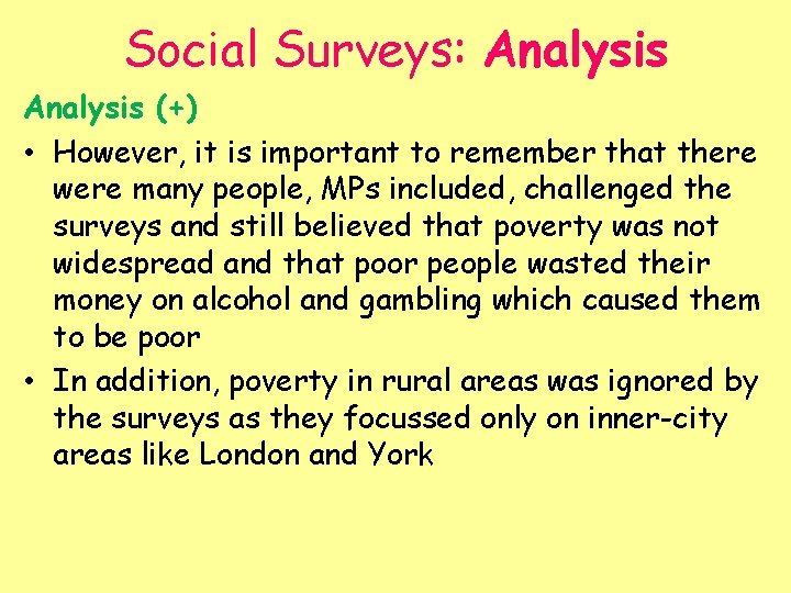 National 5 The Poverty Problem in 1900 Changing