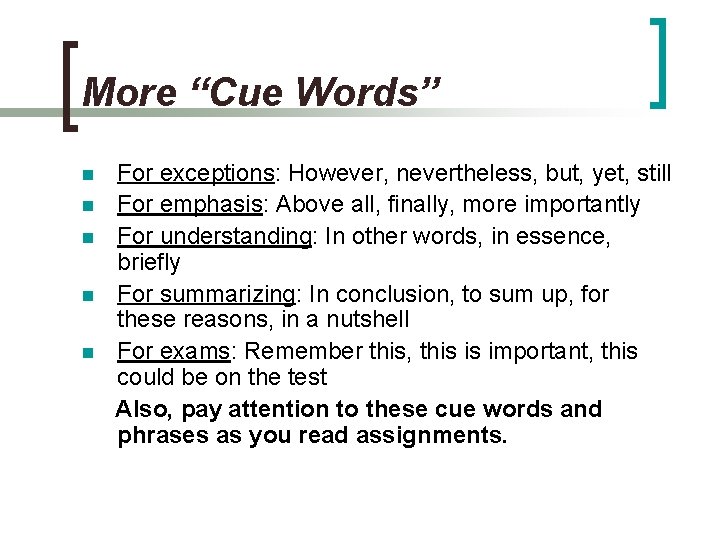 TIME AND EFFORT ACADEMIC SUCCESS NoteTaking Strategies When