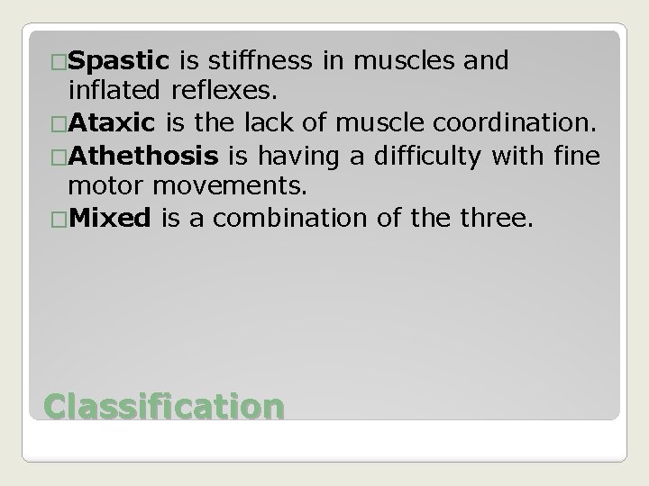 Cerebral Palsy By Shaina King Cerebral Palsy the