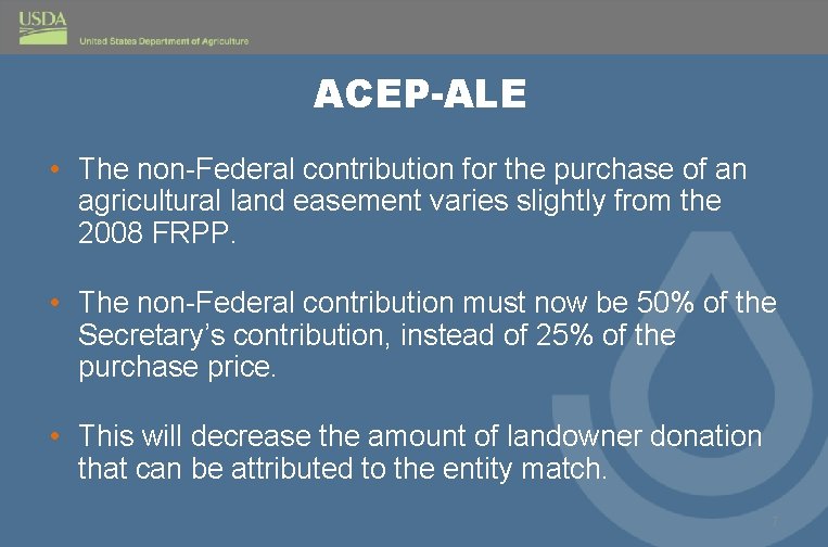 2014 Farm Bill Easements Agricultural Conservation Easement Program