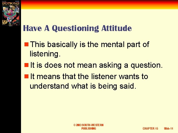 CHAPTER 15 COMMUNICATION SKILLS LESSONS 15 1 Listening