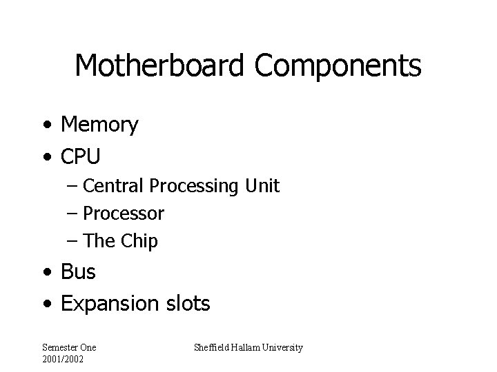 The Motherboard Major circuit board in PC Holds