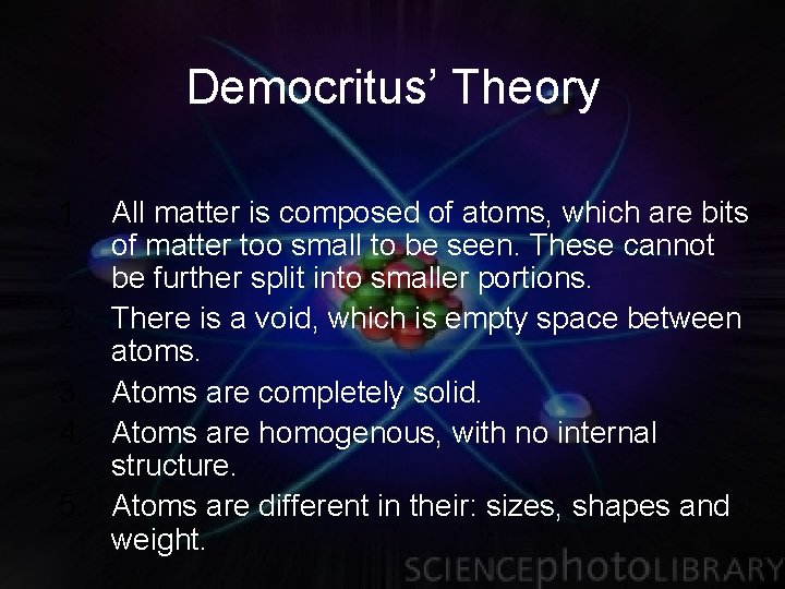 ATOMIC STRUCTURE HISTORY OF THE ATOM 460 BC