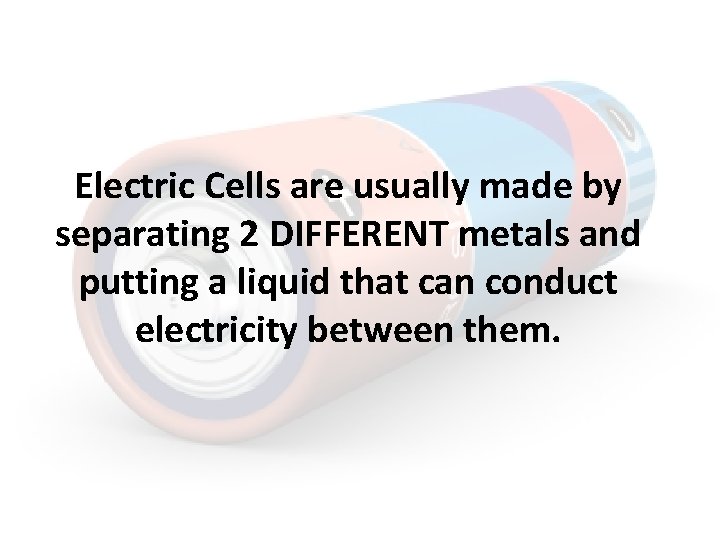 Cells and batteries Ready to race You have