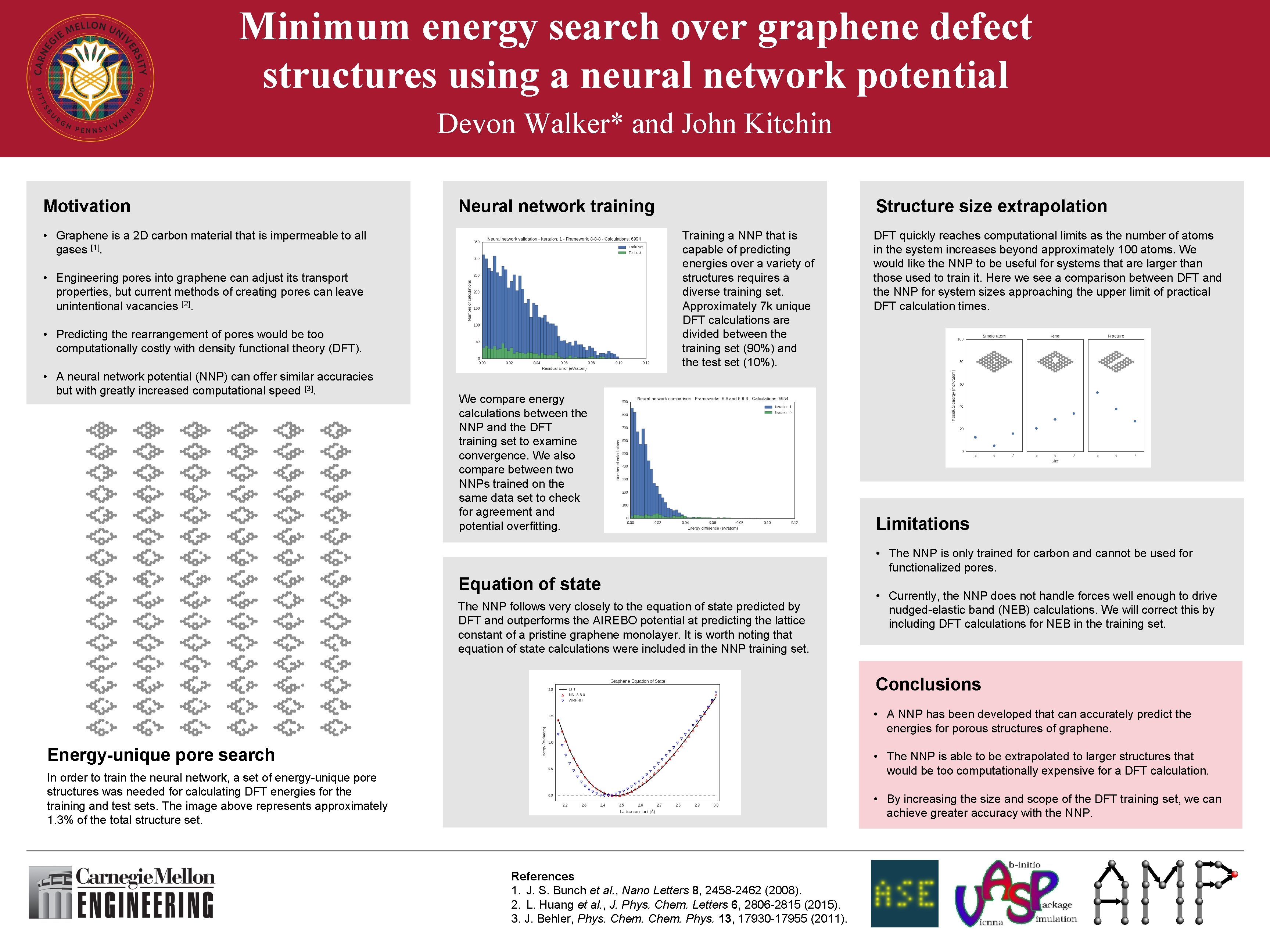 Minimum energy search over graphene defect structures using