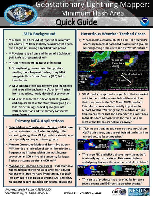 Geostationary Lightning Mapper Minimum Flash Area Quick Guide