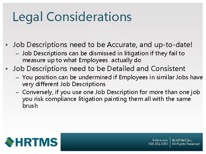 Best Practices for Compliant Job Descriptions About Don