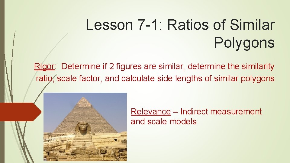 Lesson 7 1 Ratios of Similar Polygons Rigor