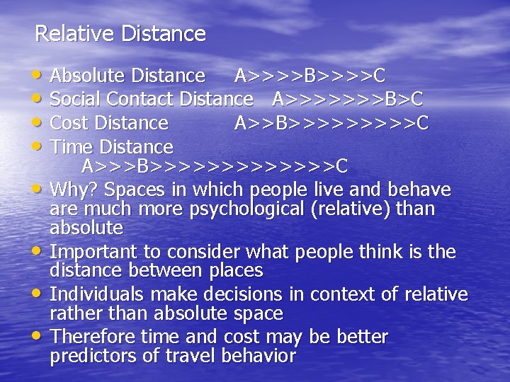 Transportation Geography Some Introductory Concepts Transportation ...