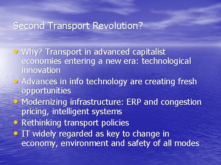 Transportation Geography Some Introductory Concepts Transportation ...