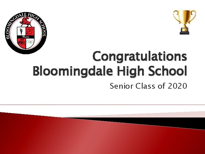 Congratulations Bloomingdale High School Senior Class of 2020