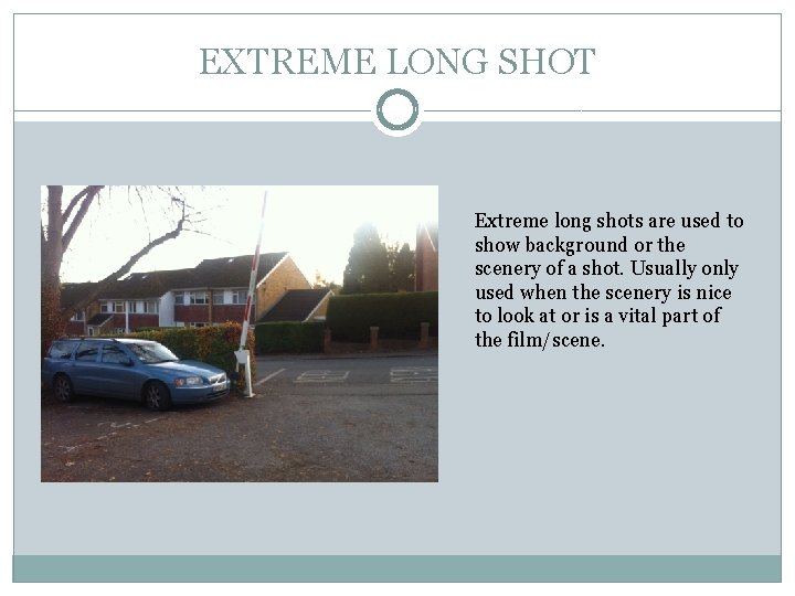 SHOT TYPES AND CAMERA ANGLES EVIE DRAKE BIRDS