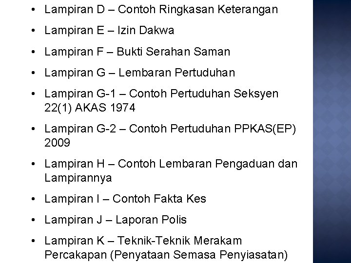 PENGENALAN KEPADA ATOP SIRI V PENYEDIAAN KERTAS SIASATAN