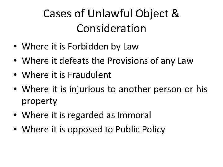 LEGALITY OF OBJECT CONSIDERATION Dr Gaurav Varshney Assistant