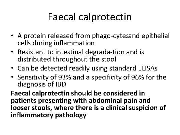 Faecal Calprotectin Dr Rob Palmer CCG Gastro Lead