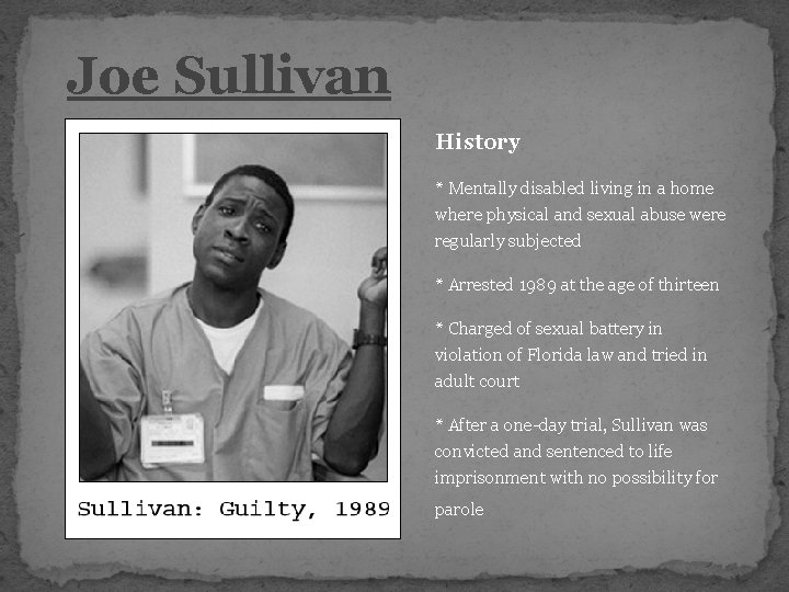 Florida v Sullivan Group 3 Joe Sullivan History