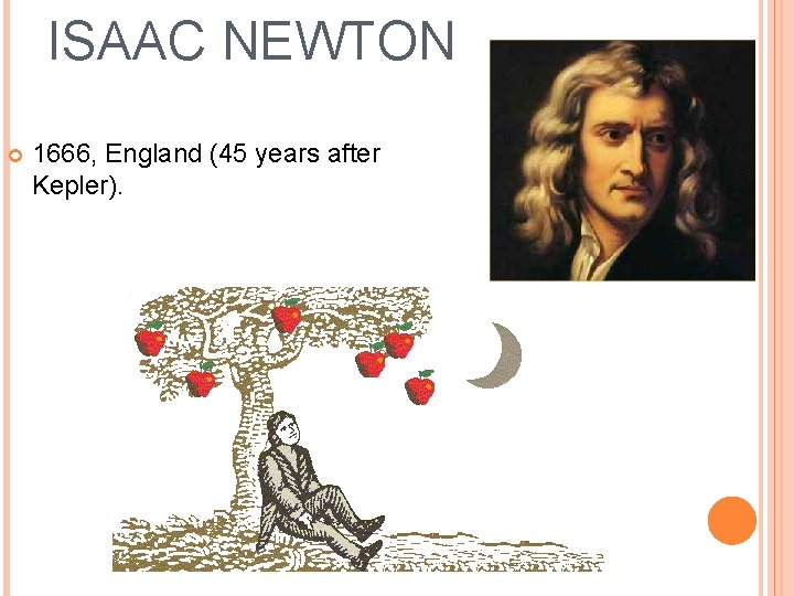 NEWTONS LAW OF UNIVERSAL GRAVITATION ISAAC NEWTON 1666