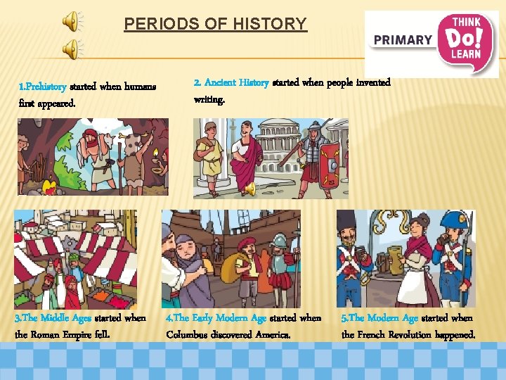 social sciences UNIT 5 PERIODS OF HISTORY History