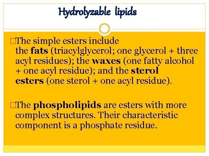 TYPES OF LIPID PRESENTED BY SANIA TAHRIM DEPARTMENT