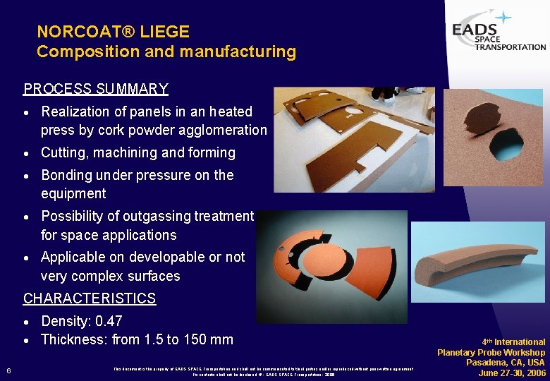 Ablative thermal protection systems for entry in Mars