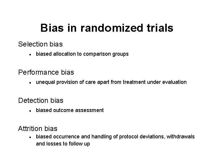 Bias in Therapeutic Research 23 July 2004 Mike