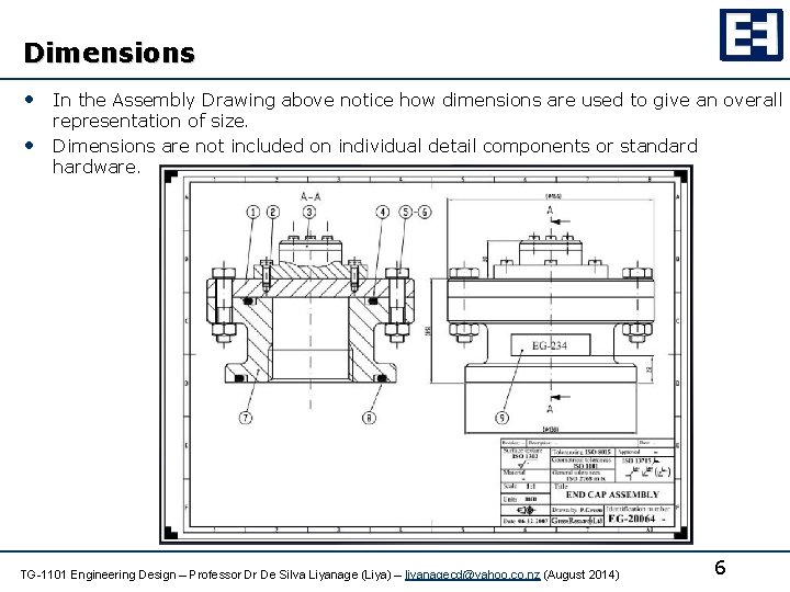 TG1101 Engineering Design I Assembly SubAssembly Drawings Week