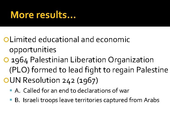 Arab Israeli Conflict How it Began Pre1948 land