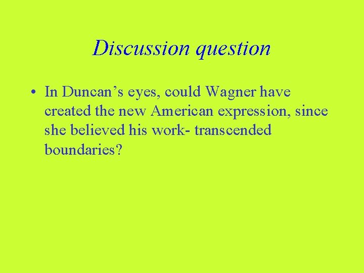 The Dance of the Future I see America