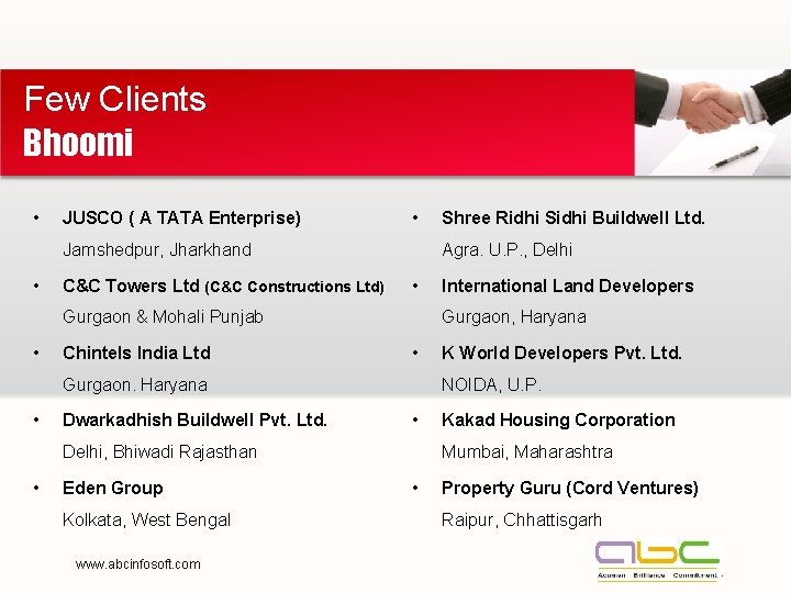 Bhoomi Construction Management ERP ABC Info Soft Pvt